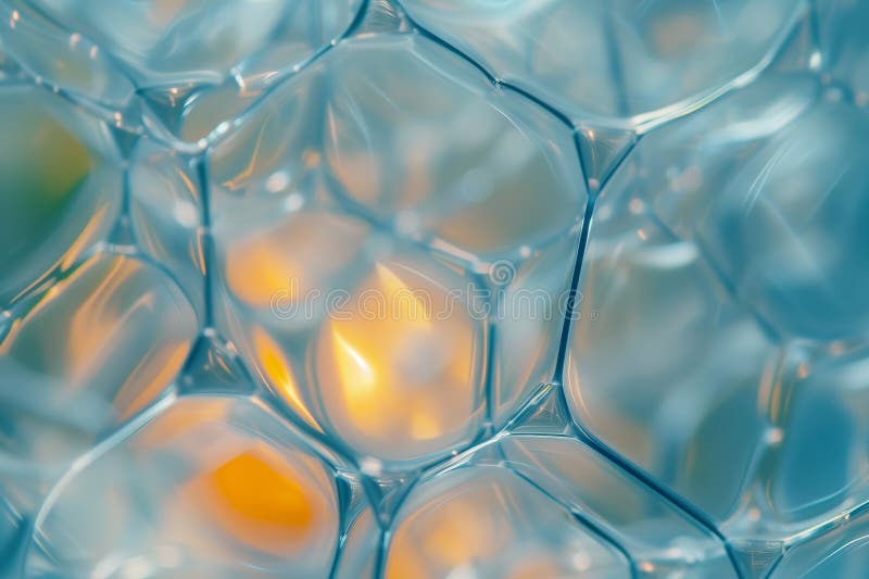 Abstract Energy: Macro View of Solid-State Battery Cells in Blue Hues ...