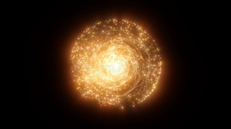 Abstract Energy Magic Yellow Sphere Ball Atom Round Molecule Stock ...