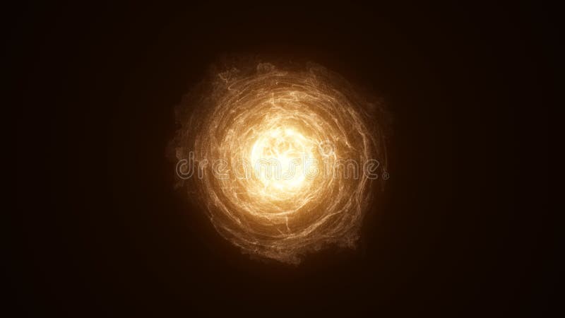 Abstract Energy Magic Yellow Sphere Ball Atom Round Molecule Stock ...