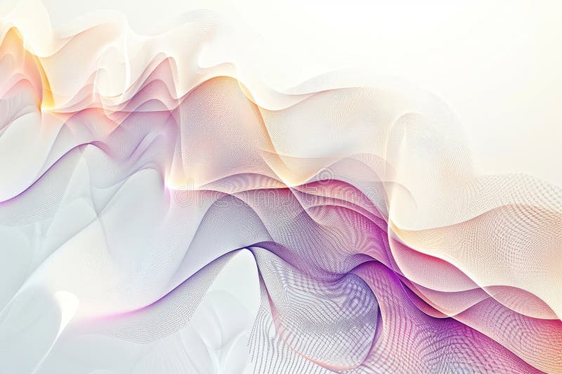 Abstract Energy Patterns on a Soft Transparent White Surface Stock ...