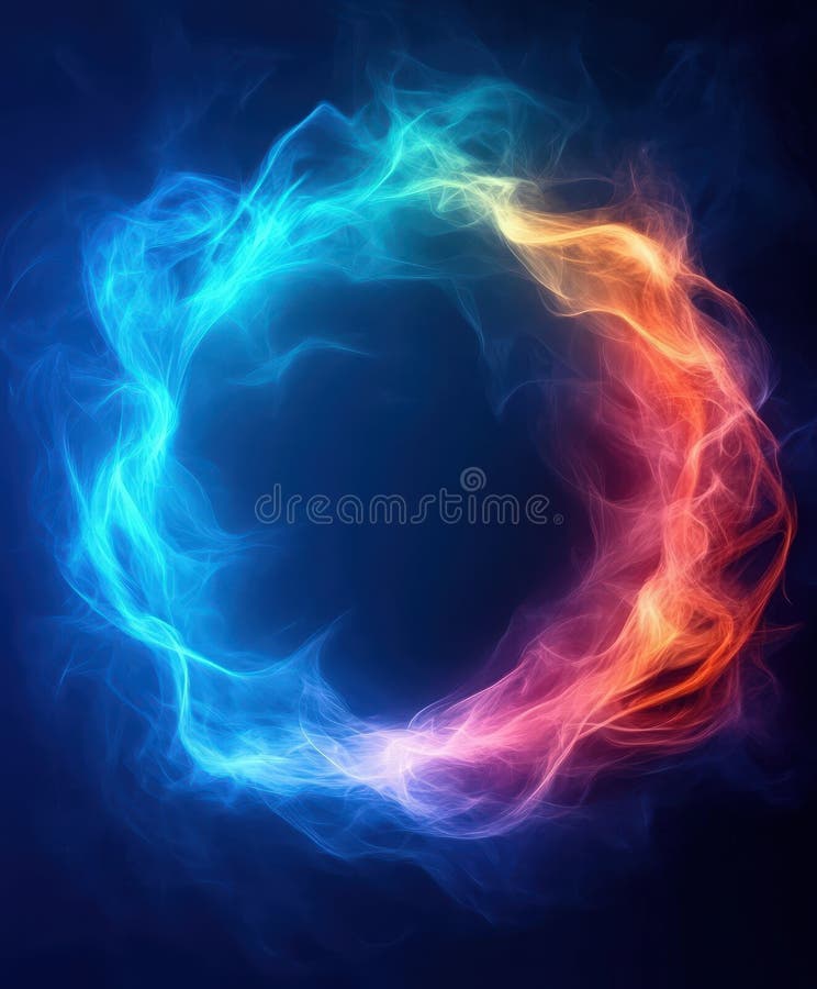 Abstract Energy Ring Swirl with Gradient Colors. Stock Illustration ...