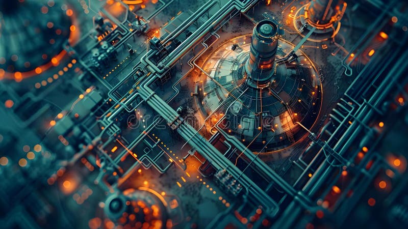 Abstract Energy Sector Future Manufacturing Design with Double Exposure ...