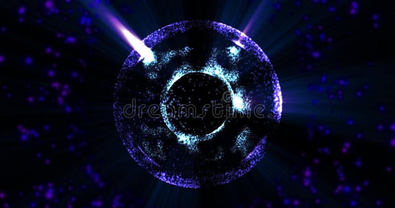 Abstract Plasma Magic Ball, Inside a Glowing Neon Sphere Plexus ...