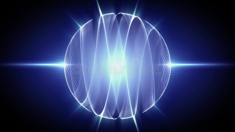 Abstract Energy Structure in a Shape of Morphing Blue Sphere Made of ...