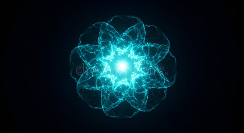 Abstract Energy Wave Background with Light Burst and Glowing Particles ...