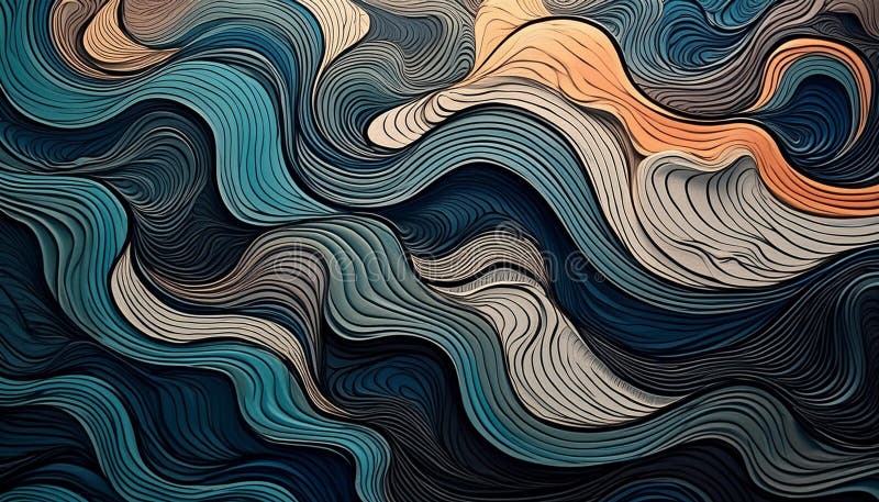 Abstract Energy Waves in Liquid Form Stock Image - Image of visual ...