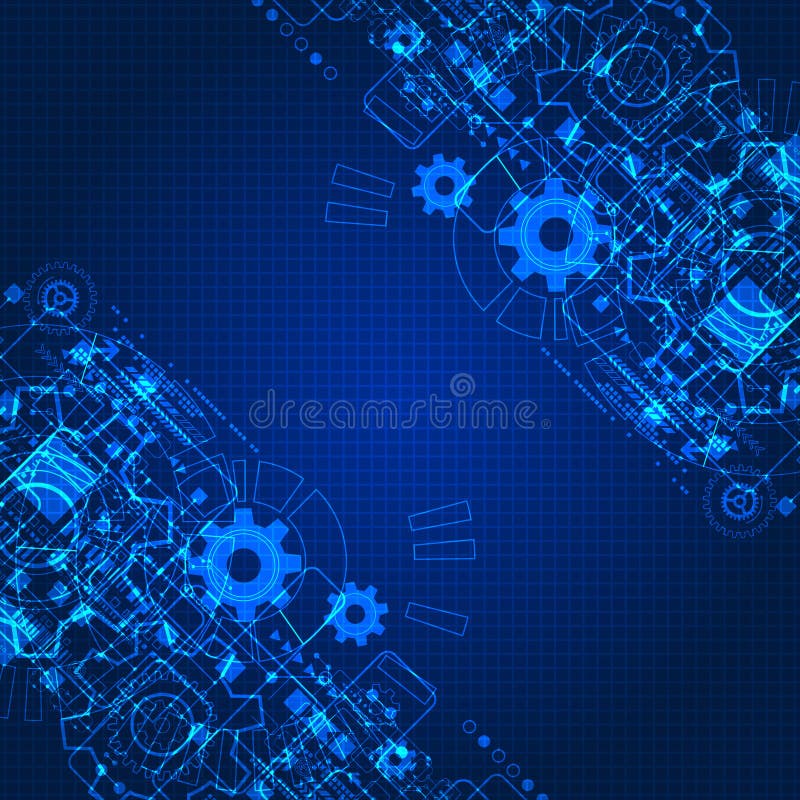 Abstract Engineering Future Technology Background. Stock Vector ...