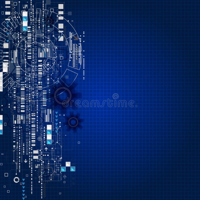 Abstract Engineering Future Technology Background Stock Vector ...
