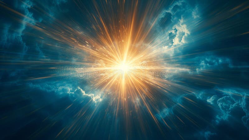 Abstract Enlightenment: Radiant Beams of Light Emerge from a Central ...