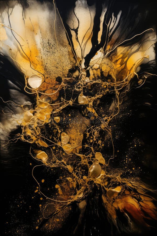 Abstract Epoxy Resin Hand Drawn Illustration Stock Illustration ...