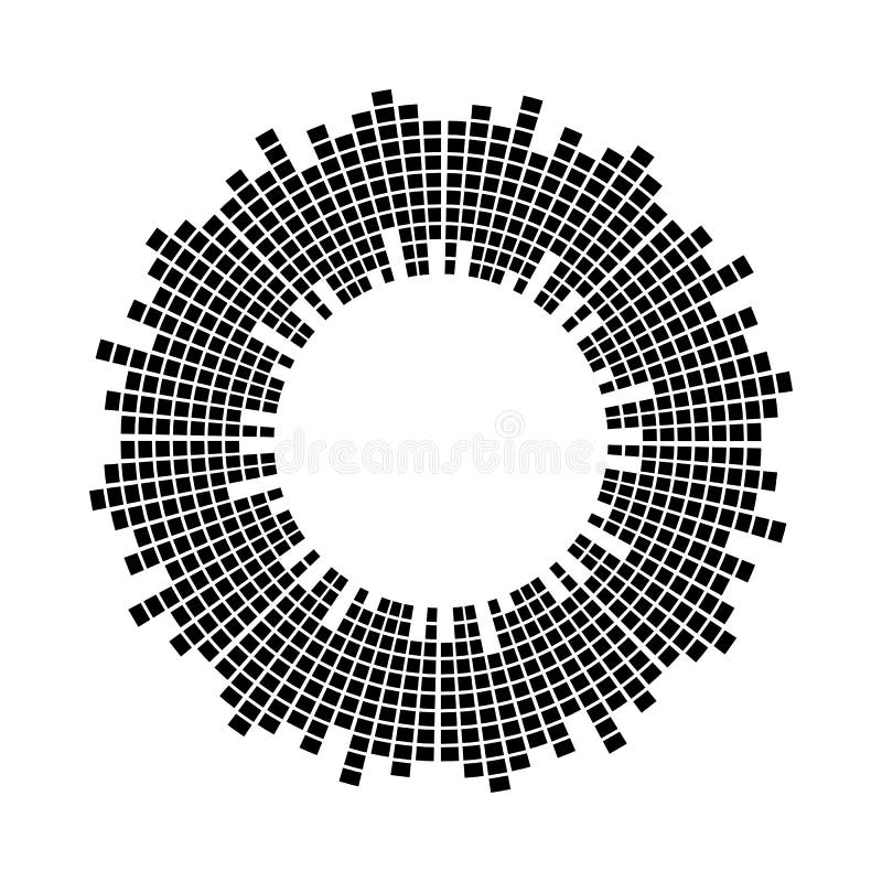 Abstract Equalizer Music Sound Wave Circle Vector Icon Symbol. Logo ...