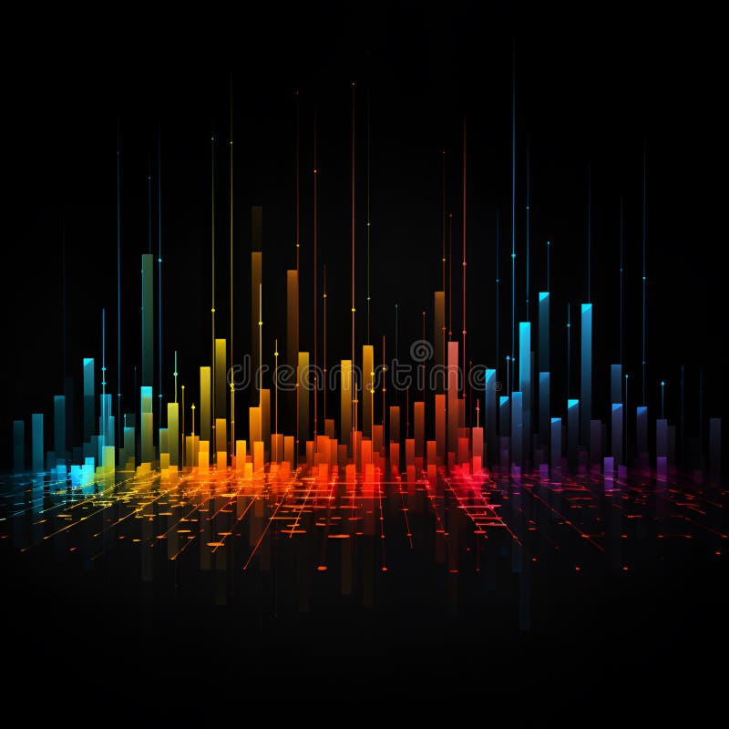 Abstract equalizer pattern stock photo. Image of reflection - 369552804