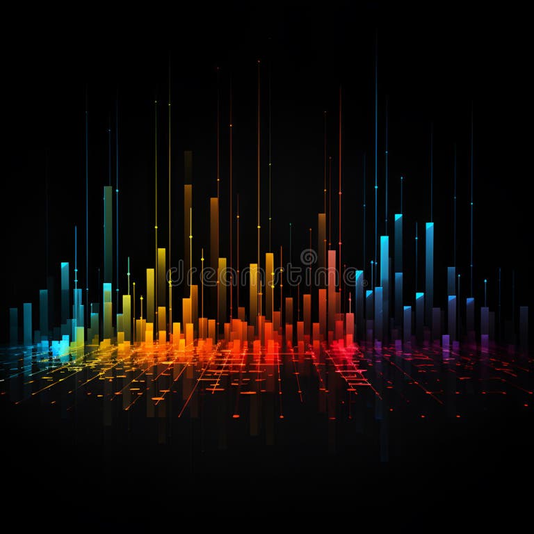 Abstract equalizer pattern stock photo. Image of reflection - 369552804