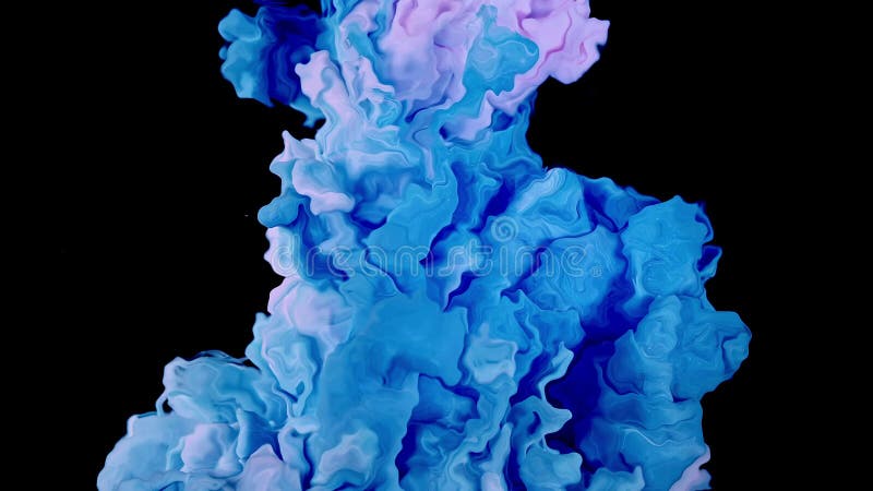 Abstract Eruption Red Ink and Blue Paint Explode into a Vivid Cloud on ...