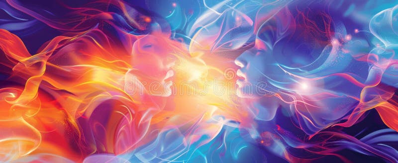 Abstract Essence of Reiki Energy Flow Visualization Stock Image - Image ...