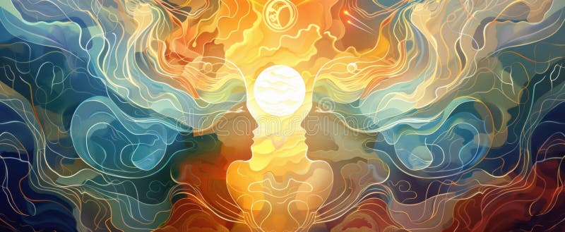Abstract Essence of Reiki Energy Flow Visualization Stock Photo - Image ...