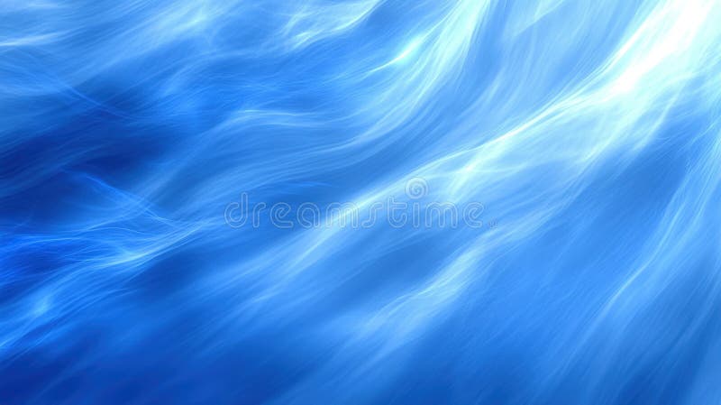 Abstract Ethereal Blue Flowing Energy Stock Illustration - Illustration ...