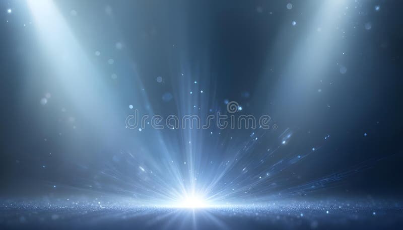 A Glowing, Abstract Light Source Radiates Brilliant Rays with Floating ...