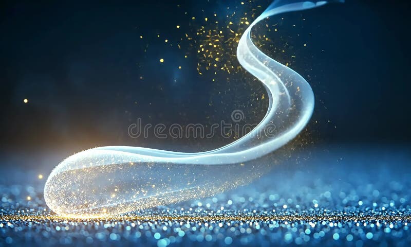 Abstract Ethereal Swirling Light Effect on a Sparkling Surface Stock ...