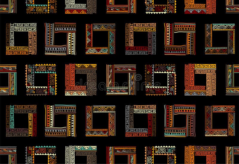 Ethnic Frames Vector. Tribal Vector Frame. Navajo Stile Frame. Tribal ...