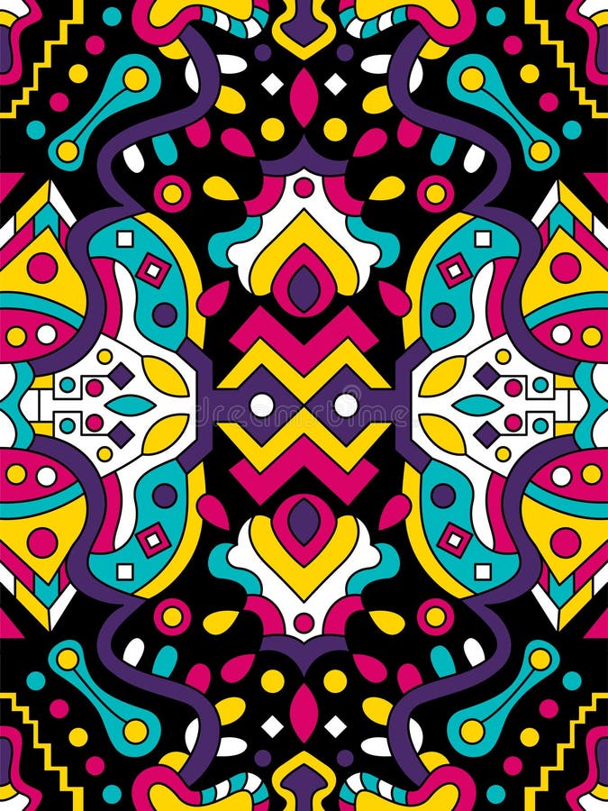Abstract Ethnic Geometric Pattern Stock Vector - Illustration of ...