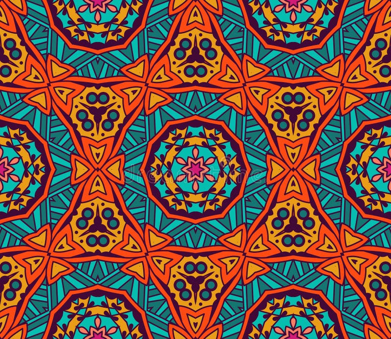 Abstract Ethnic Geometric Pattern Design Stock Vector - Illustration of ...