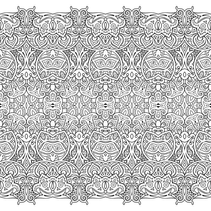 Abstract Ethnic Vector Nature Tile Stripe Stock Vector - Illustration ...