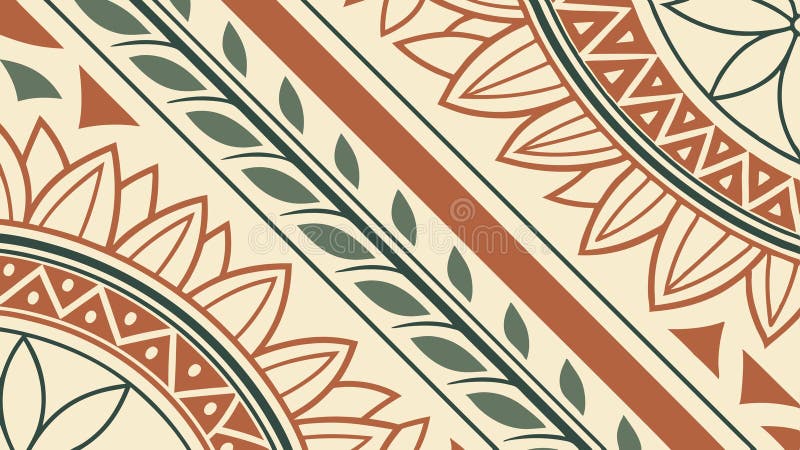 Abstract Ethnic Pattern with Geometric Motifs Design, Vector Design ...