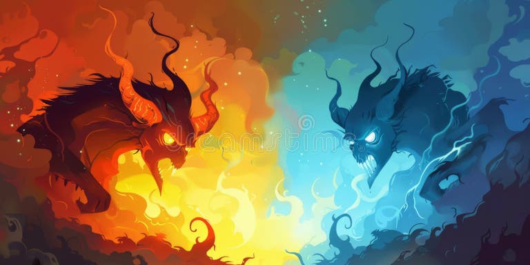 Abstract Evil and Good Concept Stock Photo - Image of fantasy, holy ...
