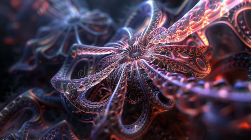 Abstract Evolution: Exploring Biomorphic Doodles in 3D Stock Image ...