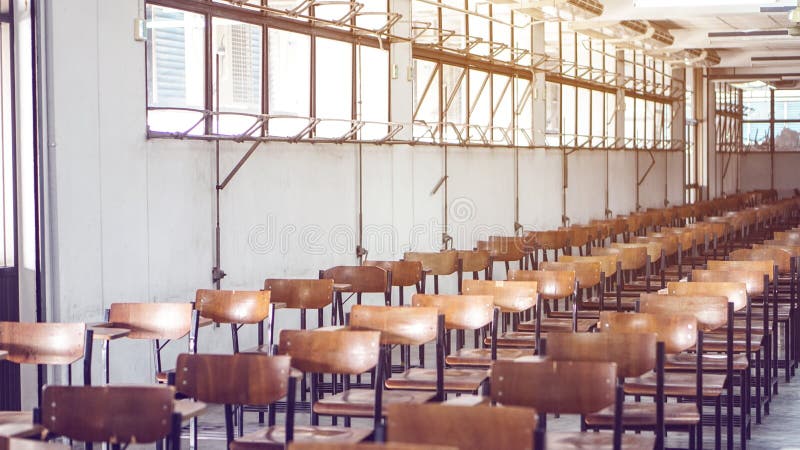 Abstract Exam Test Seat Row in Room Stock Image - Image of lots ...