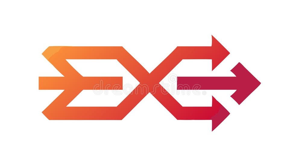 Abstract Exchange Arrows Icon, Bidirectional Flow, Vector Design ...