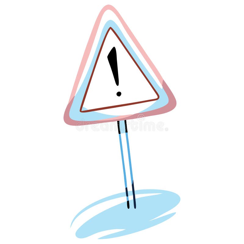 Abstract Exclamation Triangle Sign Vector Illustration for Caution and ...