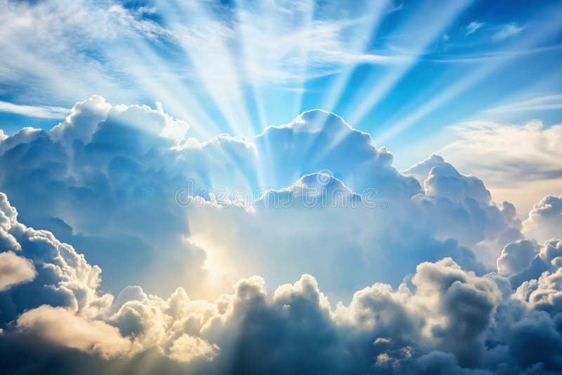 Abstract Exclusion Light on Sky Fluffy Clouds Mystery Natural Image ...