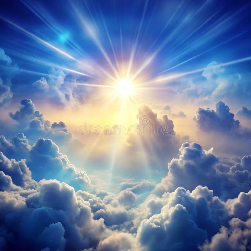 Abstract Exclusion Light on Sky Fluffy Clouds Mystery Natural Image ...