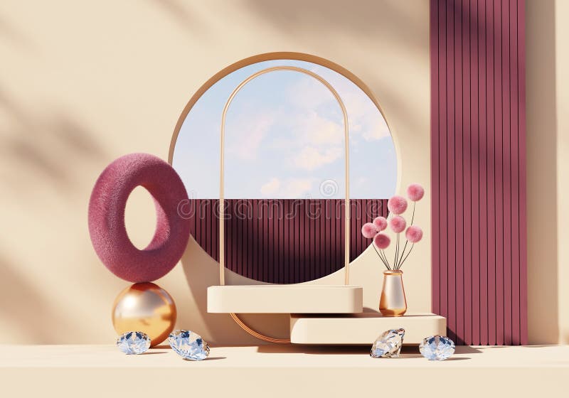 Abstract Exotic Minimal Modern Podium Platform for Product Display ...