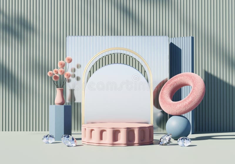 Abstract Exotic Minimal Modern Podium Platform for Product Display ...