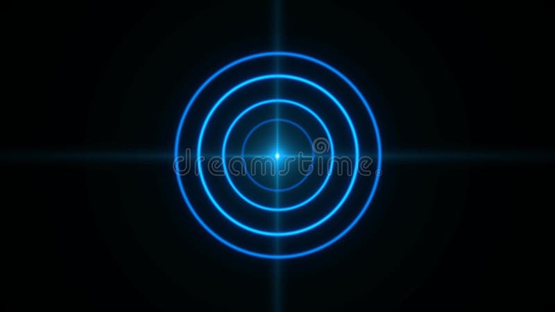 Abstract Expanding Circles Animation Loop Background Fractal Structure Of Concentric Circles In