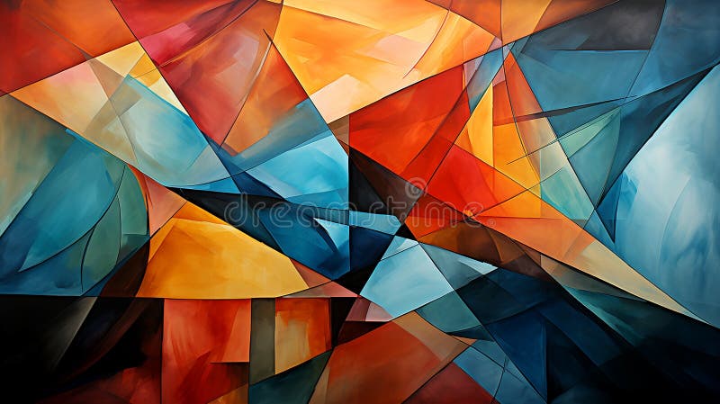 Abstract Experimental Combinations of Various Colored Geometric Shapes ...