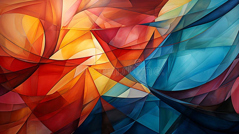 Abstract Experimental Combinations of Various Colored Geometric Shapes ...