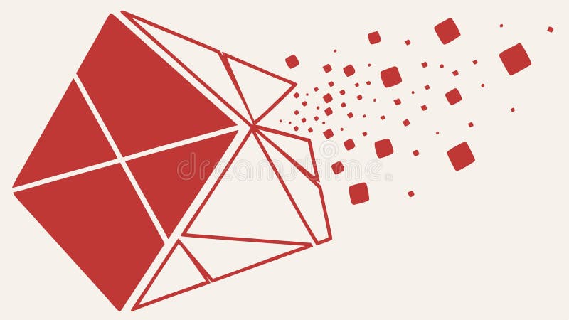 Abstract Exploding Cube Vector Illustration, Dynamics and Change, Vector Design Generative AI ...