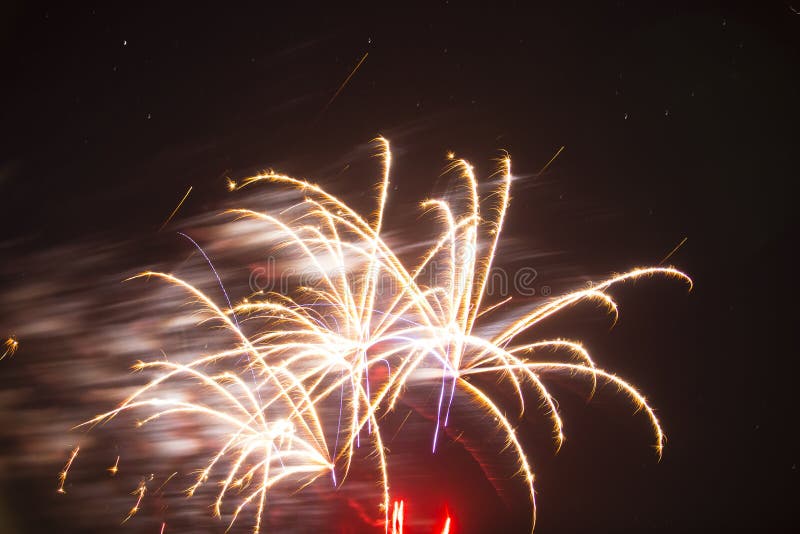 Exploding Fireworks Graphic Isolated on White Background. Illustration ...