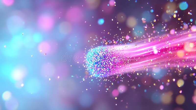 Abstract Exploding Glitter Sphere Digital Art Stock Illustration ...