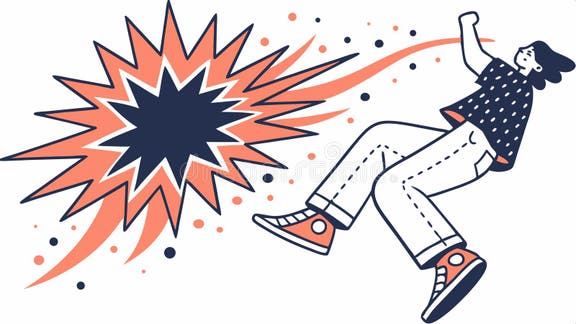 Abstract Exploding Impact Scene, Dynamic Motion, Vector Design ...