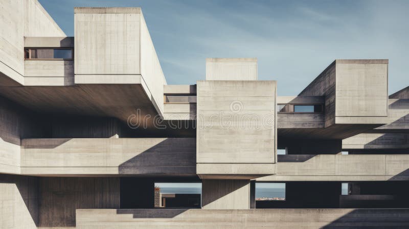 An Abstract Exploration of Brutalist Design Principles Stock ...