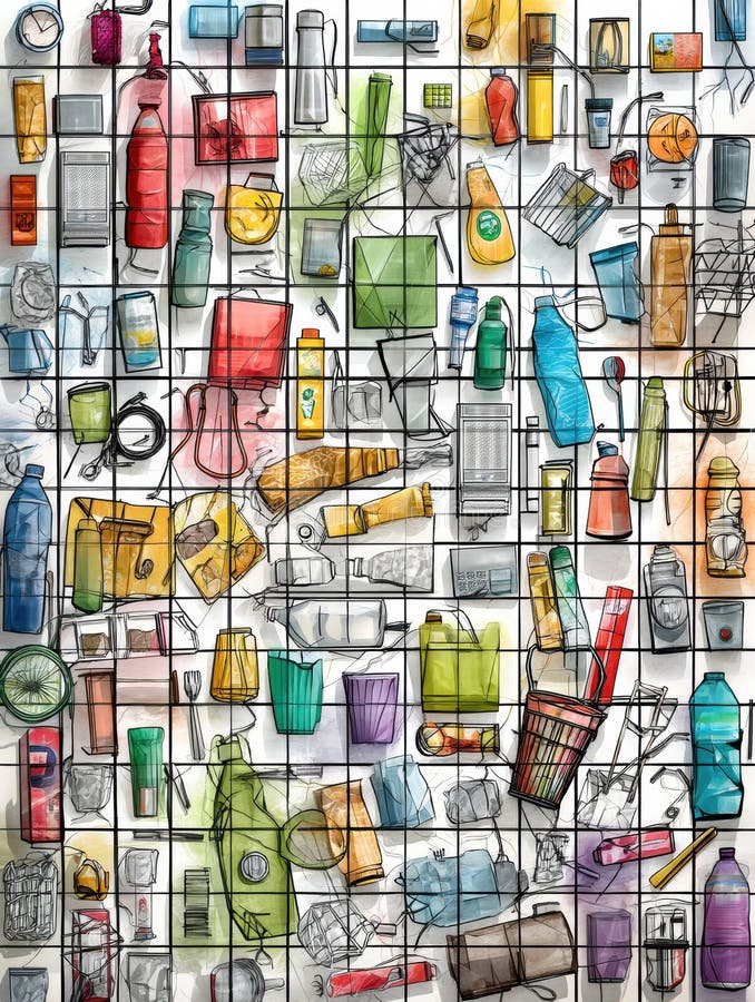 Abstract Exploration of Overconsumption Depicted through a Grid of ...