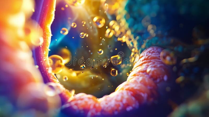 An Abstract Exploration of Vibrant Colors and Textures. the Image ...