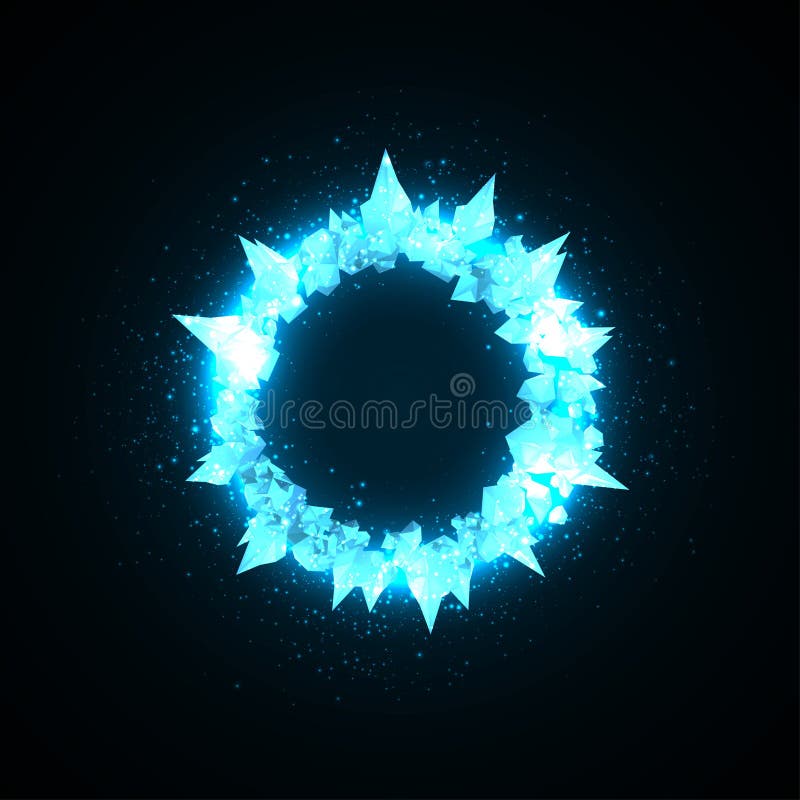 Blue Crystal Explosion stock illustration. Illustration of element ...