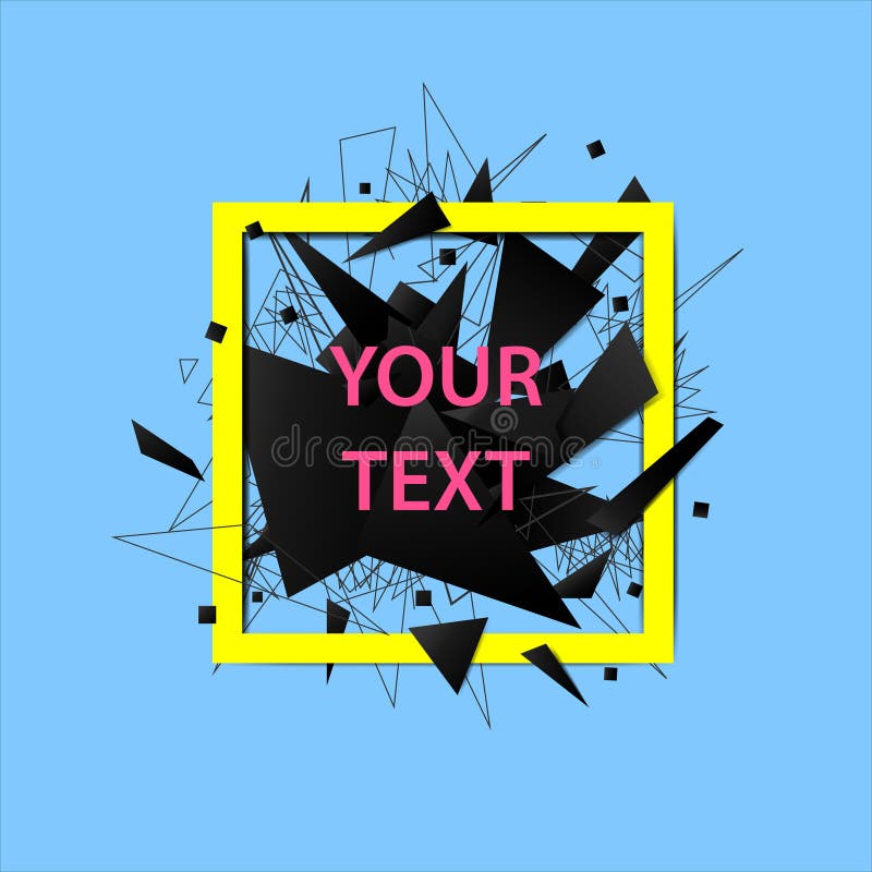 Abstract Explosion Banner with Frame Stock Vector - Illustration of ...