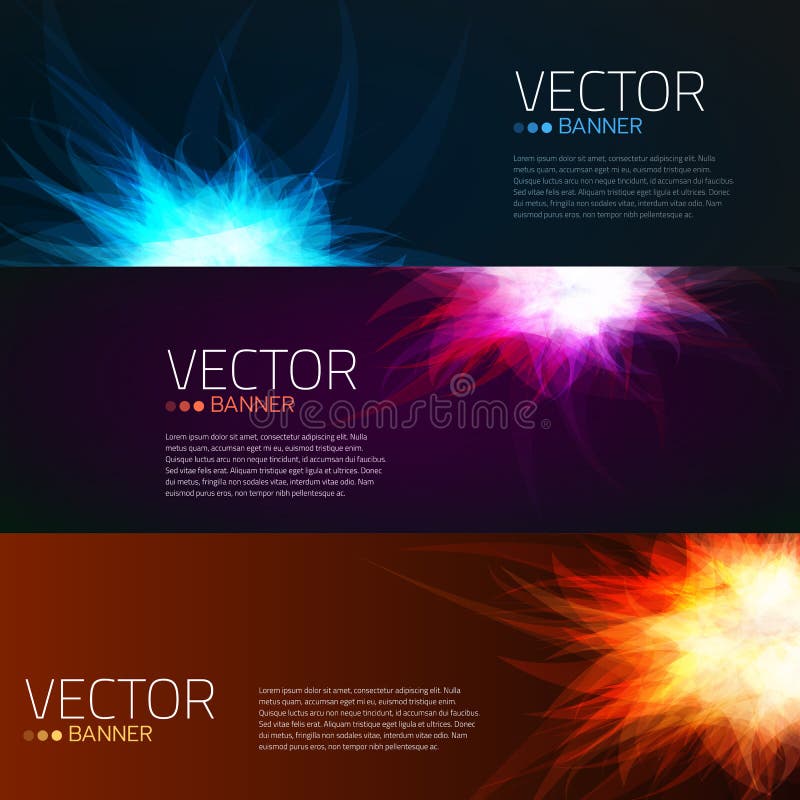 Set of Sparkle Banners. Vector Illustration. Stock Vector ...